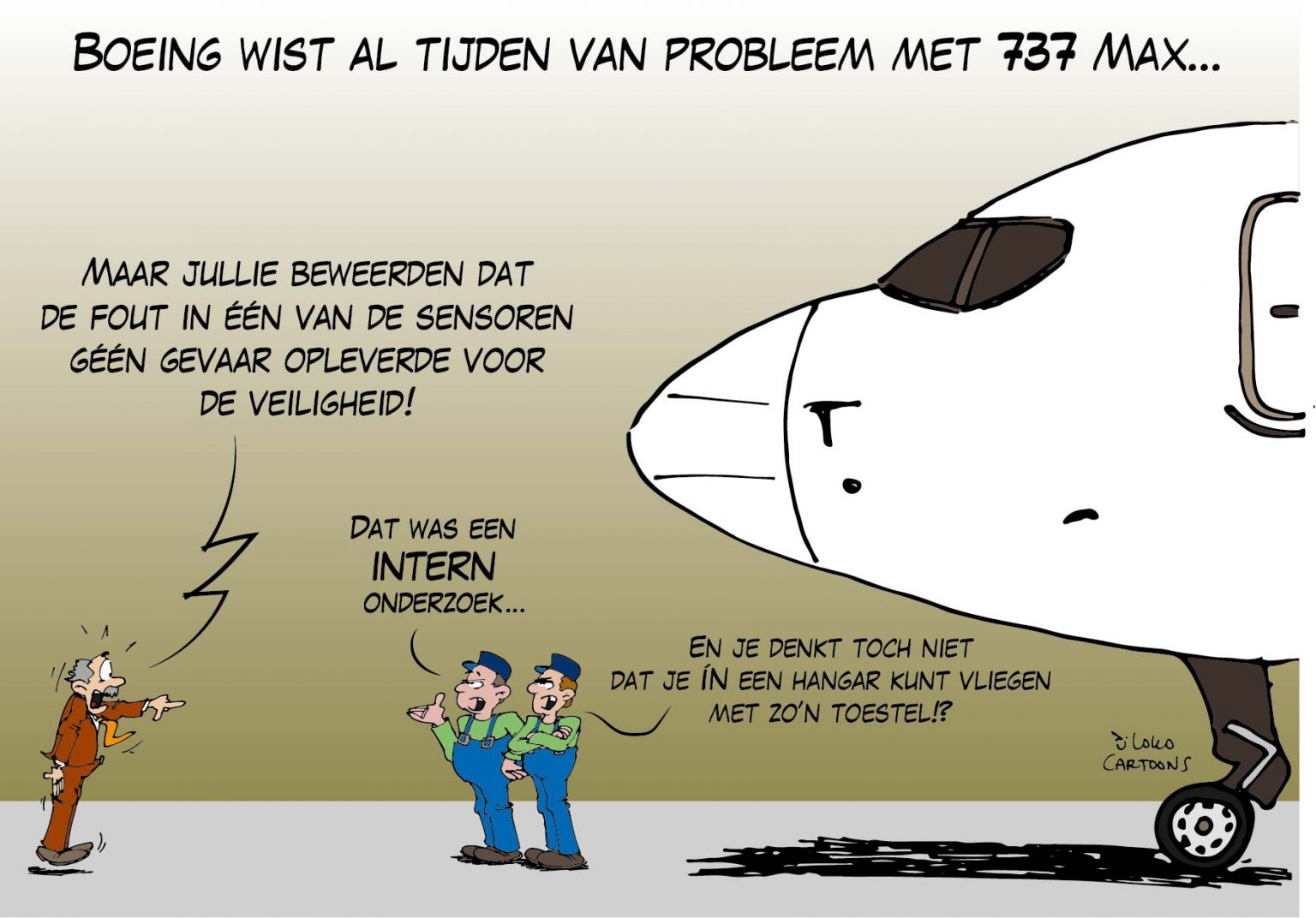 Boeing wist al tijden van probleem met 737 Max... - Loko Cartoons