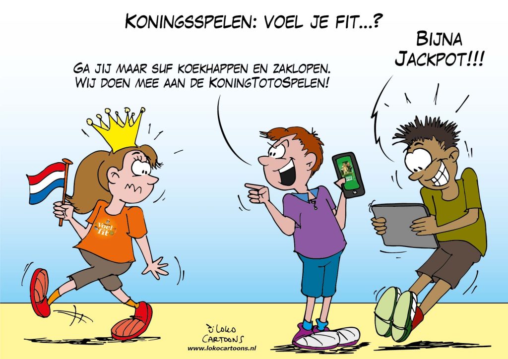 Koningsspelen: voel je fit...? - Loko Cartoons