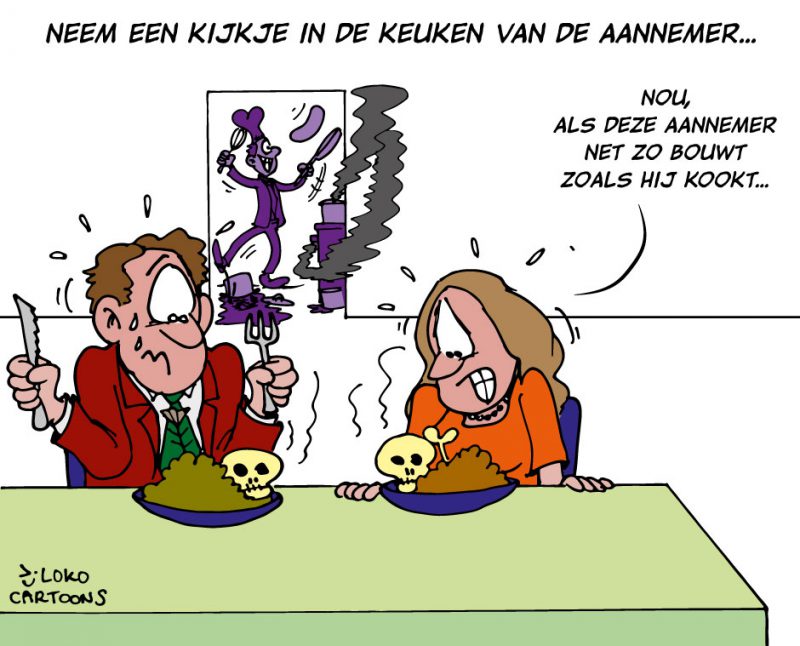 Cartoons "Bouwen van een eigen huis" - Loko Cartoons