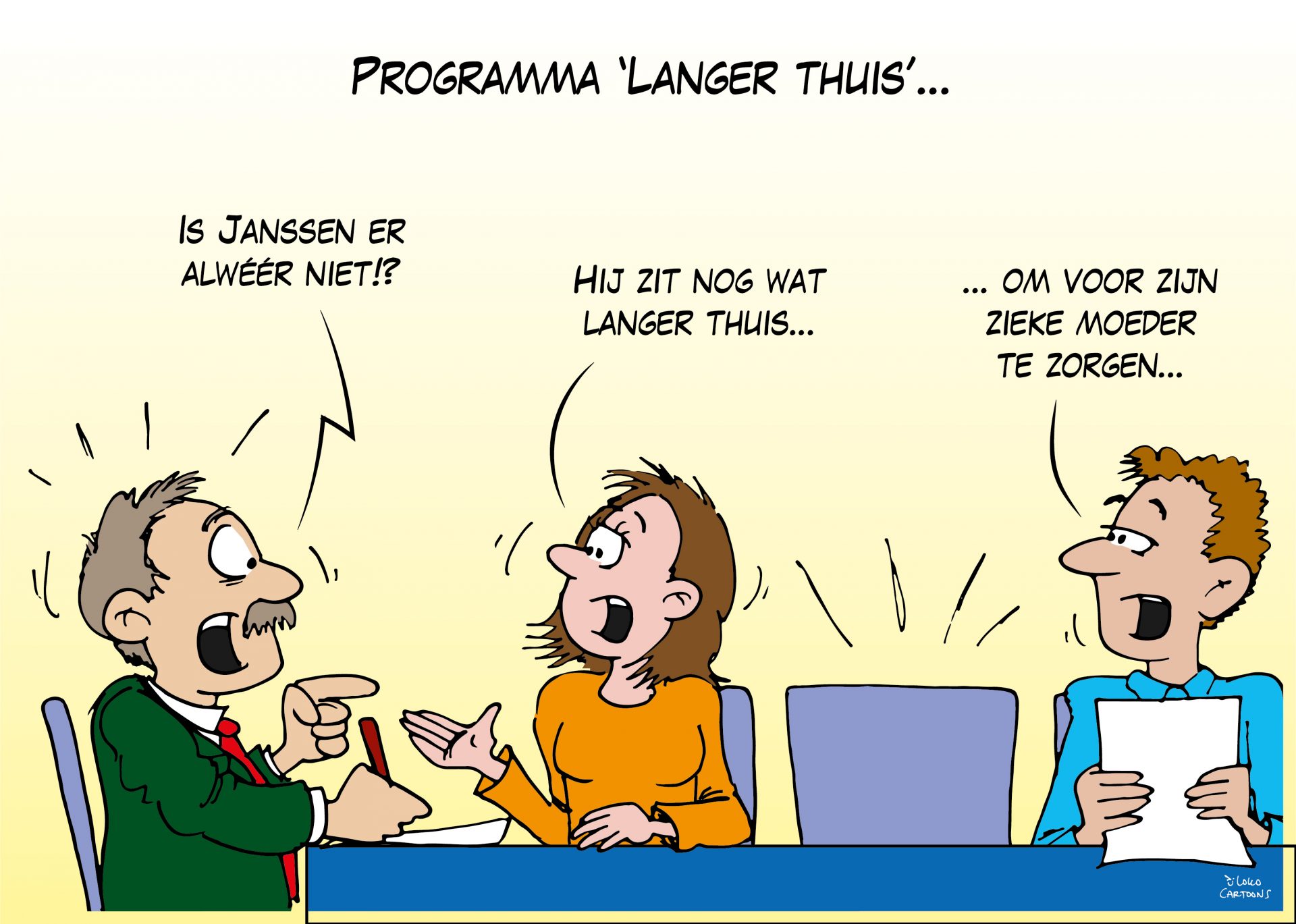 Live cartooning bij Ministerie van VWS - Loko Cartoons