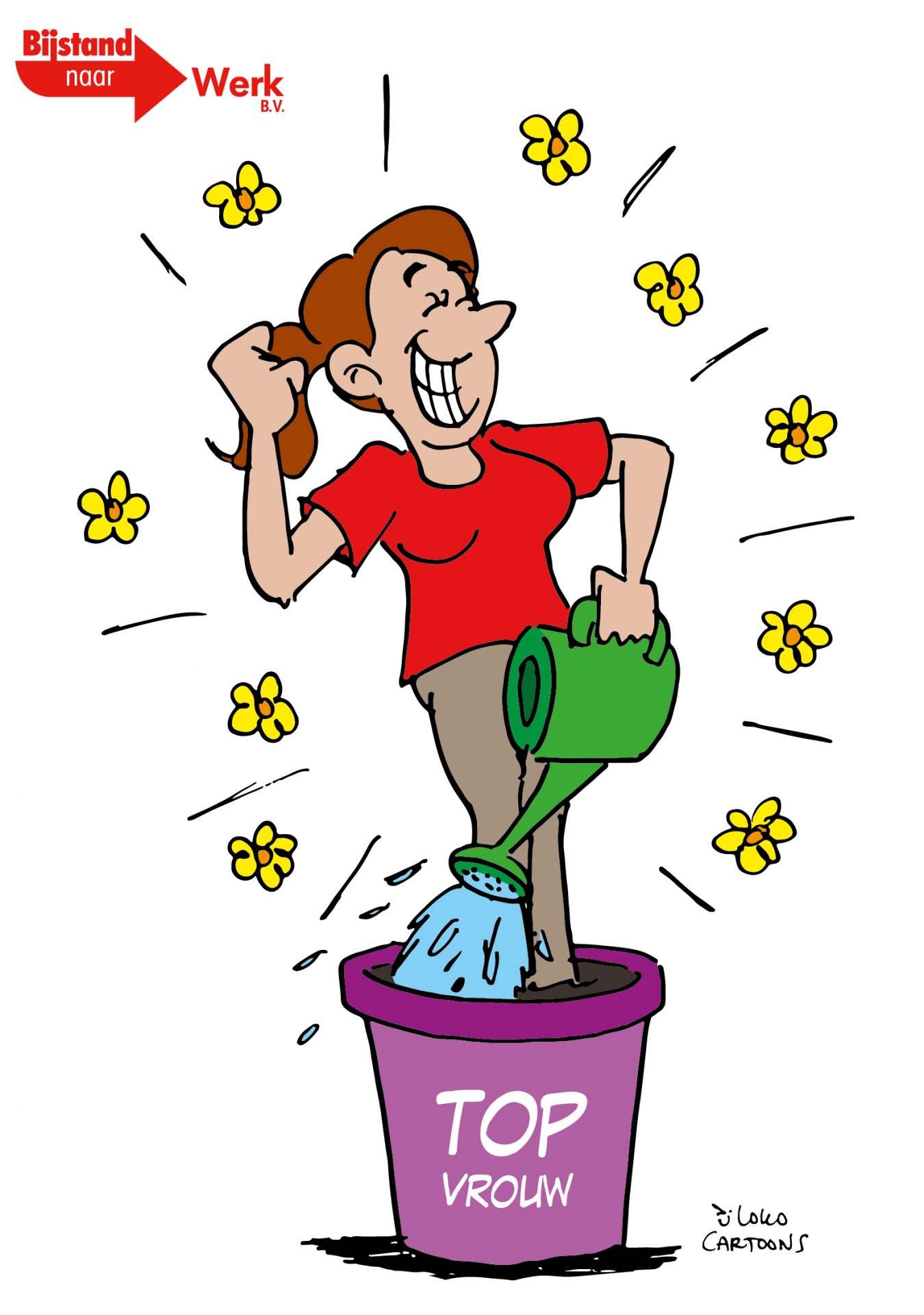 Re-integratie via project TOPvrouwen - Loko Cartoons