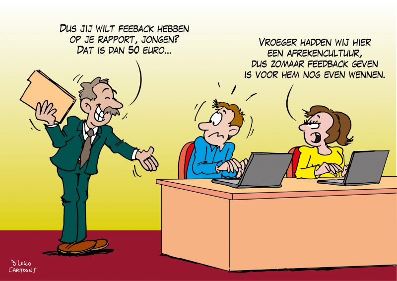 Teamwaarde - Feedback geven en ontvangen_Tekengebied 1 - Loko Cartoons