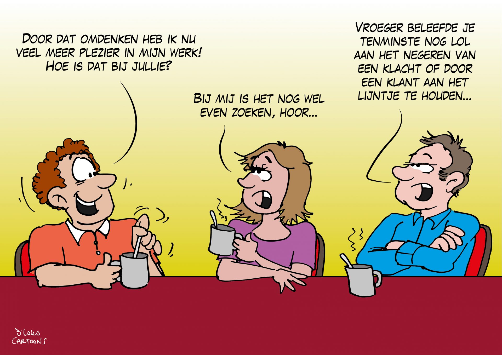 Visualisatie teamwaarden - Loko Cartoons